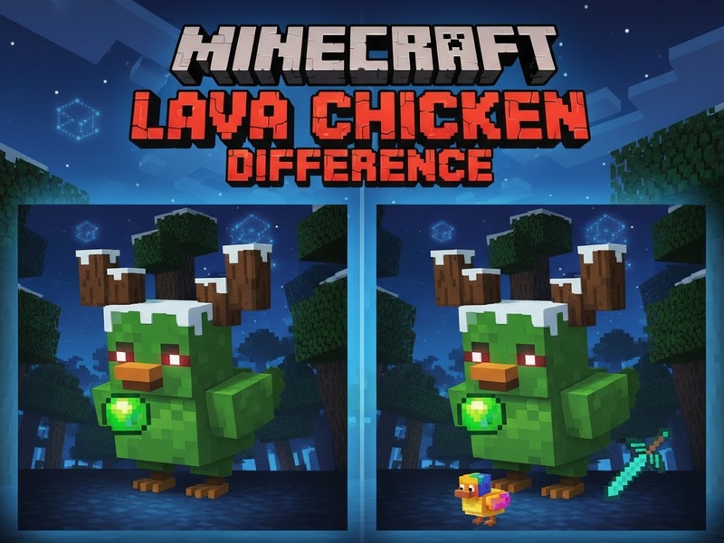 Minecraft Lava Chicken Unterschied 🕹️ Online auf Sgames spielen